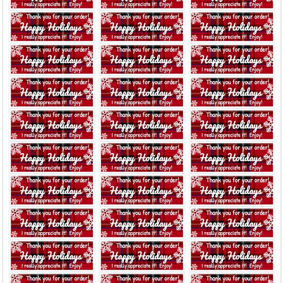 Office | Christmas Thank You Stickers Mailing Labels | Poshmark